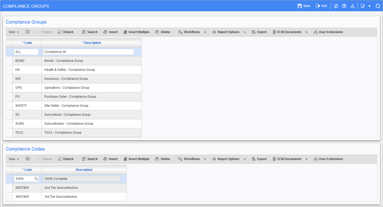 Subcontract Management - Compliance Groups
