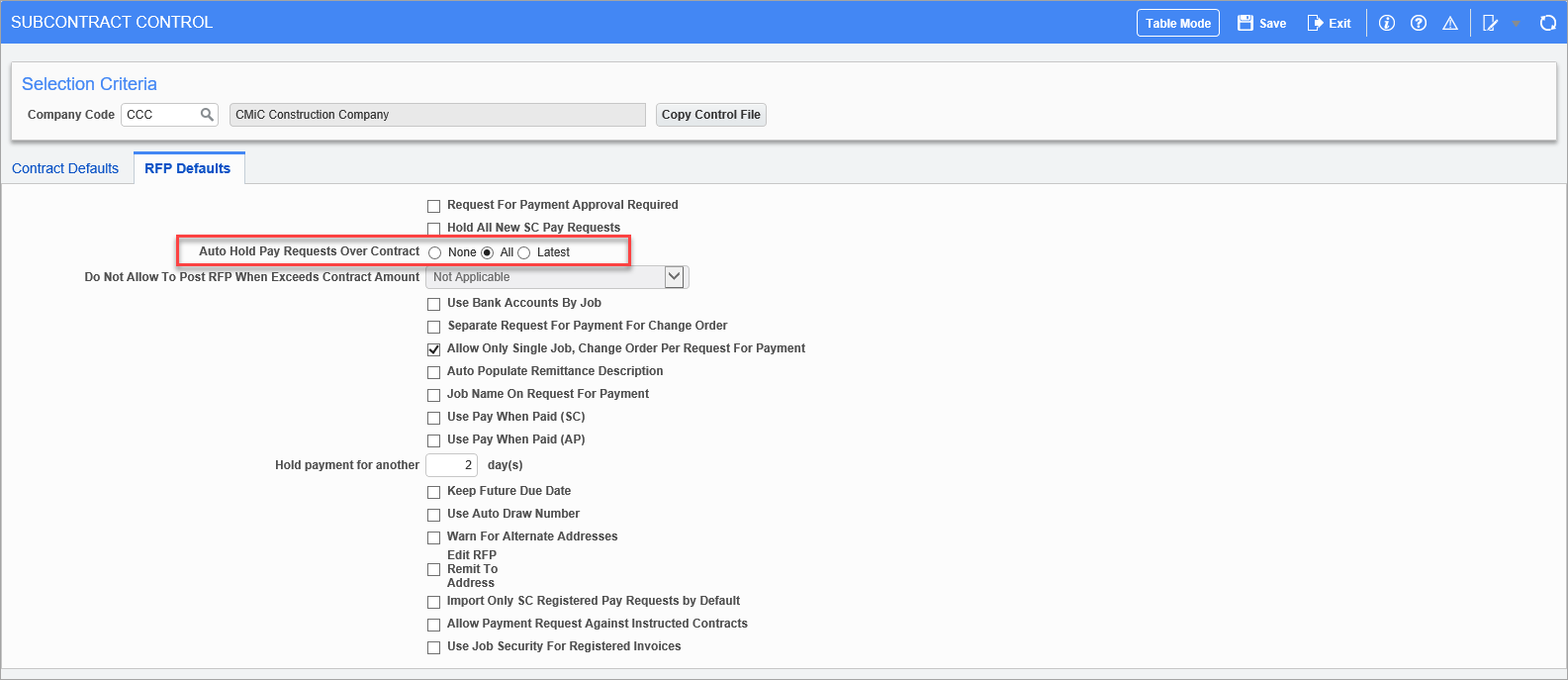 Subcontract Management - Internal Setup (SC Module)