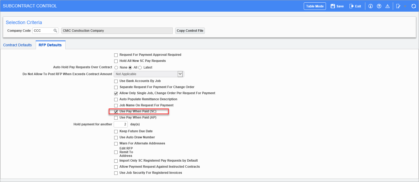 Subcontract Management - Internal Setup (SC Module)