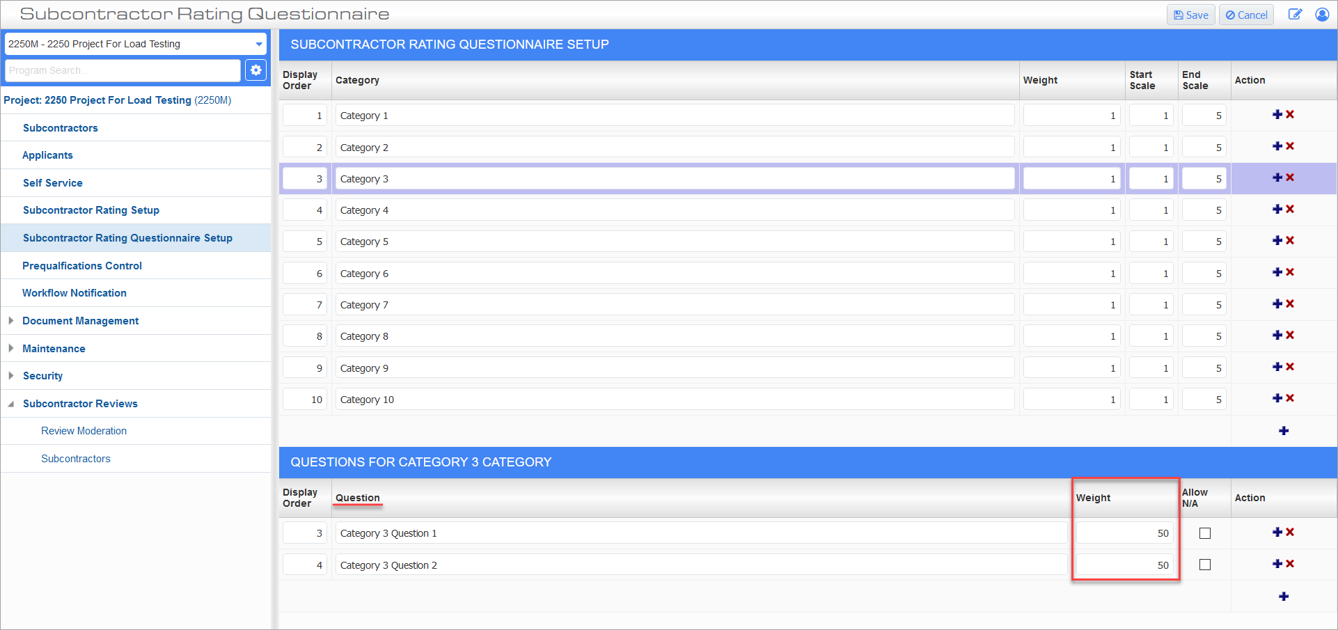 Subcontractor Ratings Mobile - Ratings Calculations