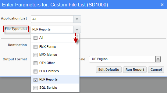 System Data - Custom File List