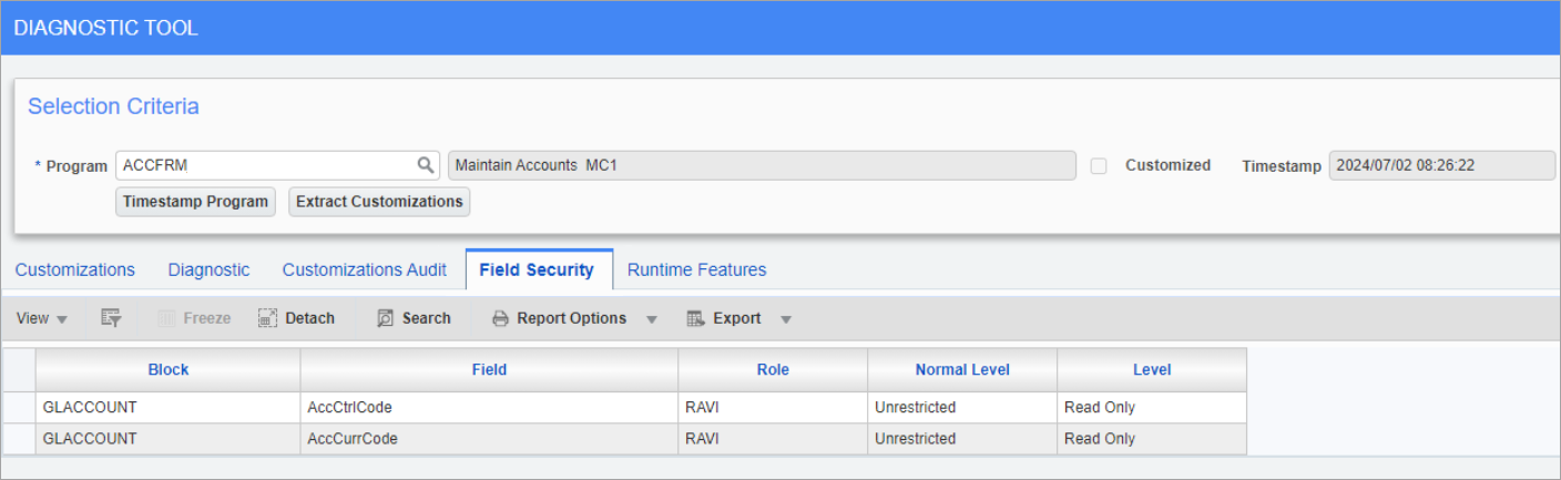 System Data - Diagnostic Tool