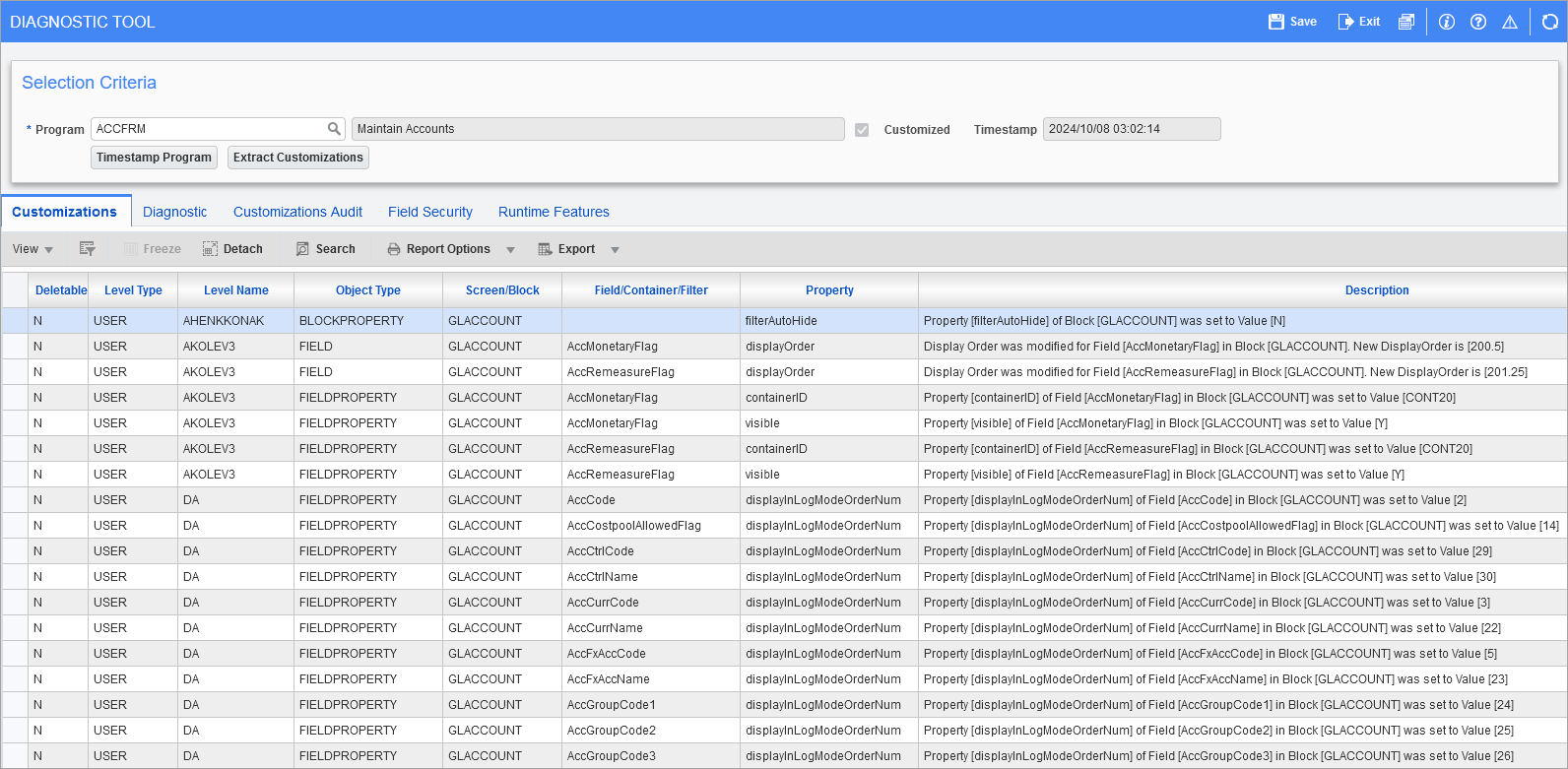 System Data - Diagnostic Tool