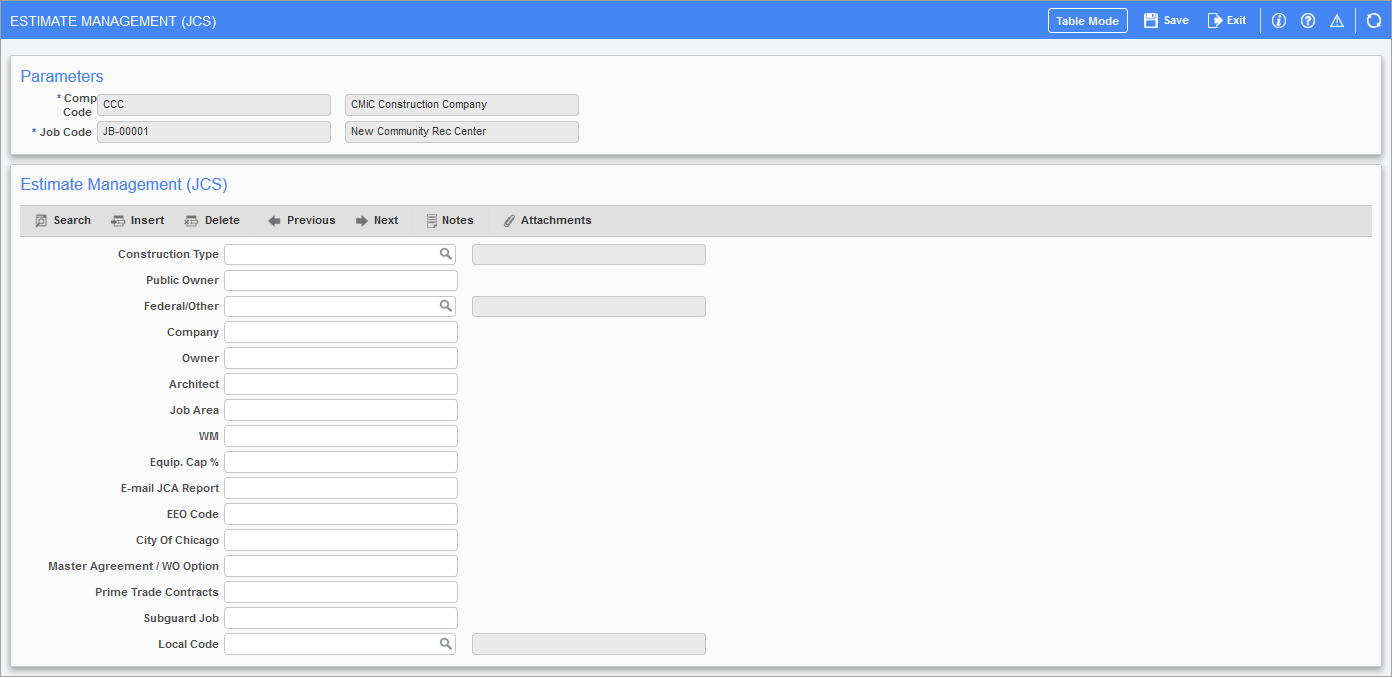 System Data - UE Data Entry