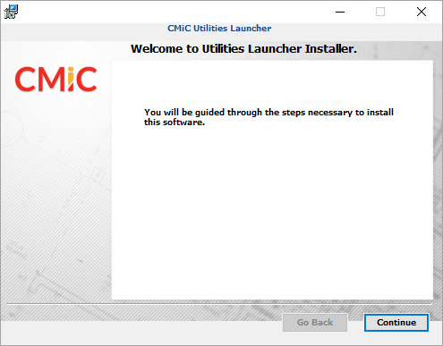 System Administration - CMiC Utilities Launcher