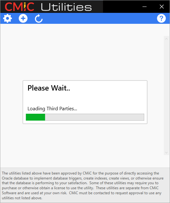 System Administration - CMiC Utilities Launcher