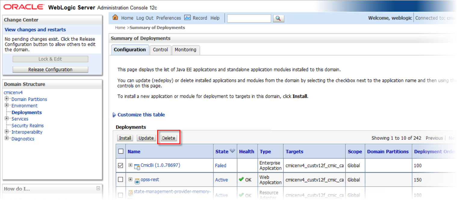System Administration - Re-deploying JSP Applications