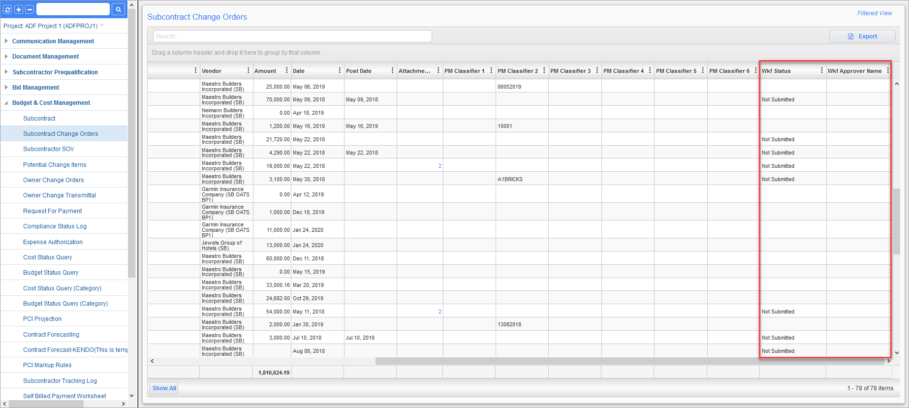 Workflow - CMiC Field Subcontract Workflow