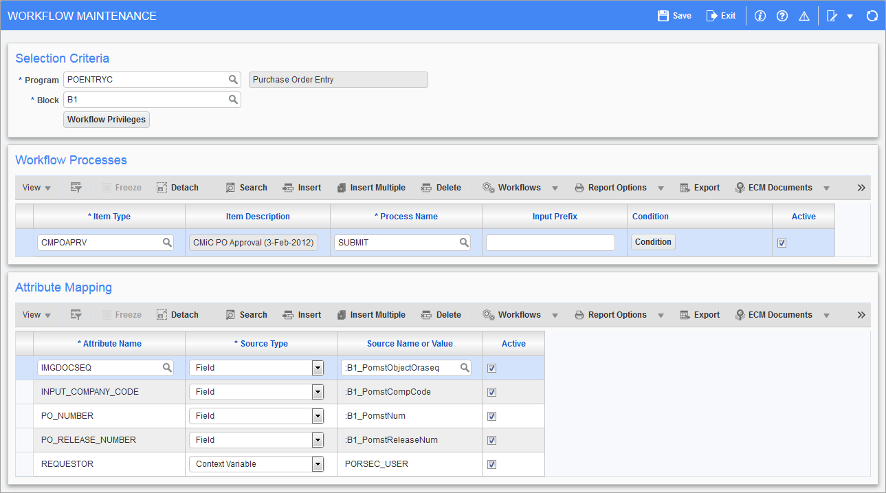 Workflow - Screen Based Launch Maintenance (User Initiated Workflow Setup)