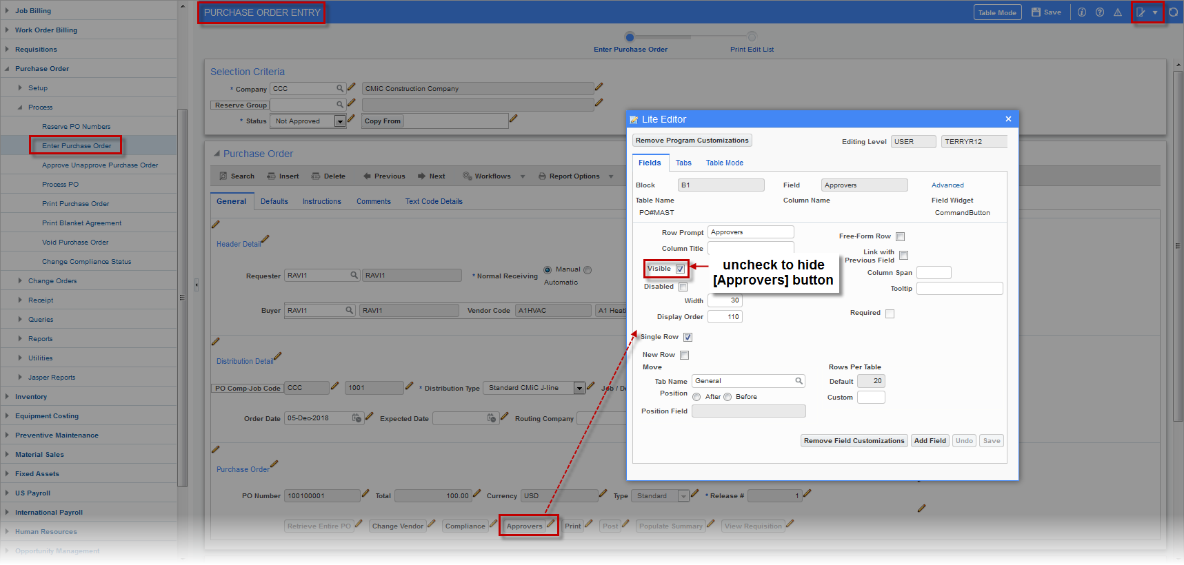 Purchase Order Workflow Security