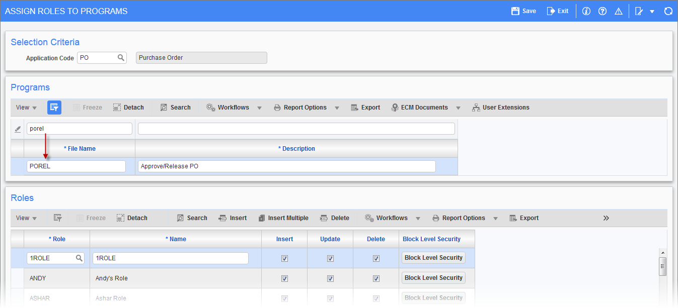 Purchase Order Workflow Security